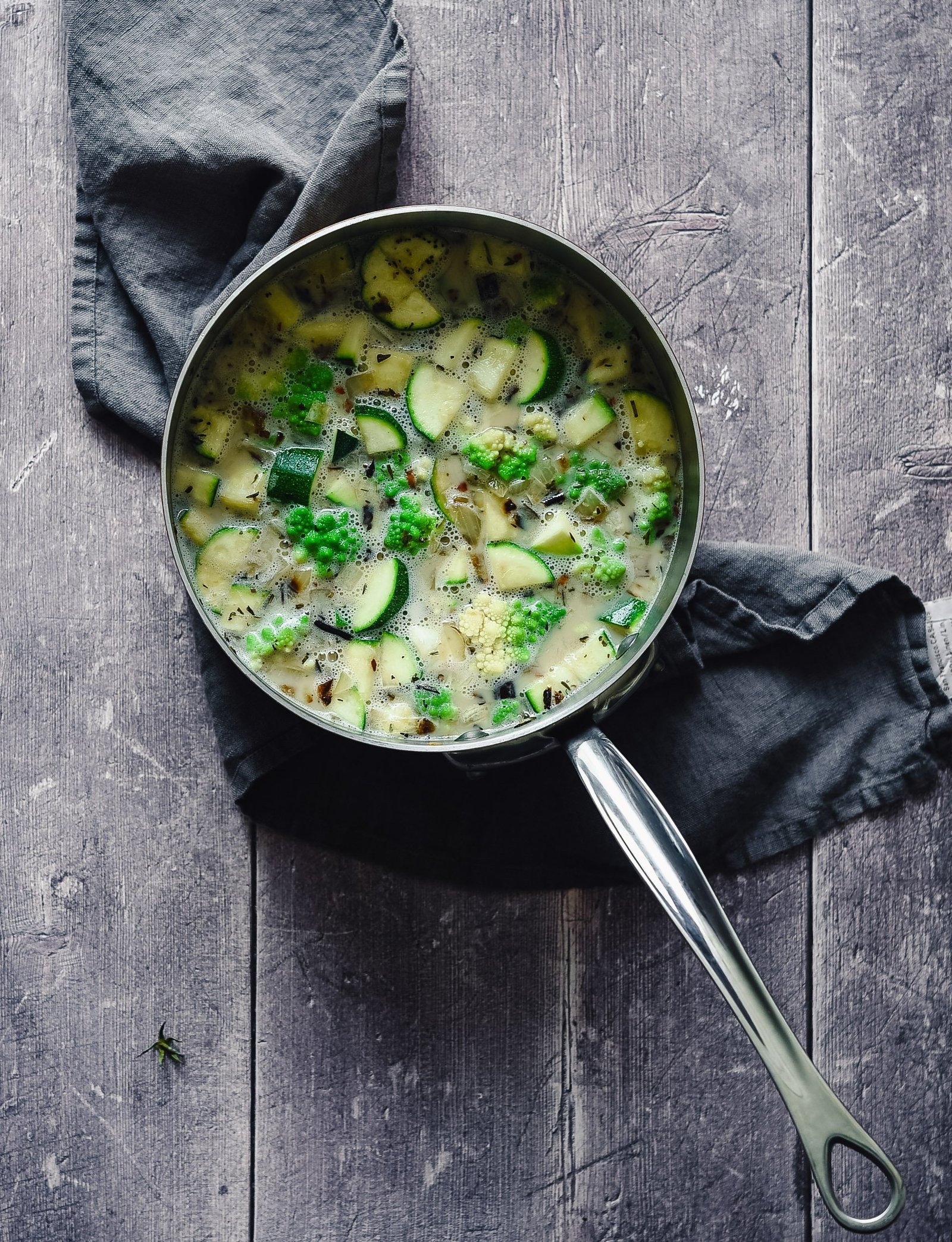 Creamy Romanesco Zucchini Soup | Nourish Deliciously