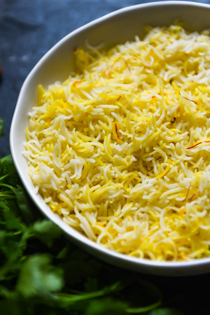 Simple Saffron Rice | Nourish Deliciously