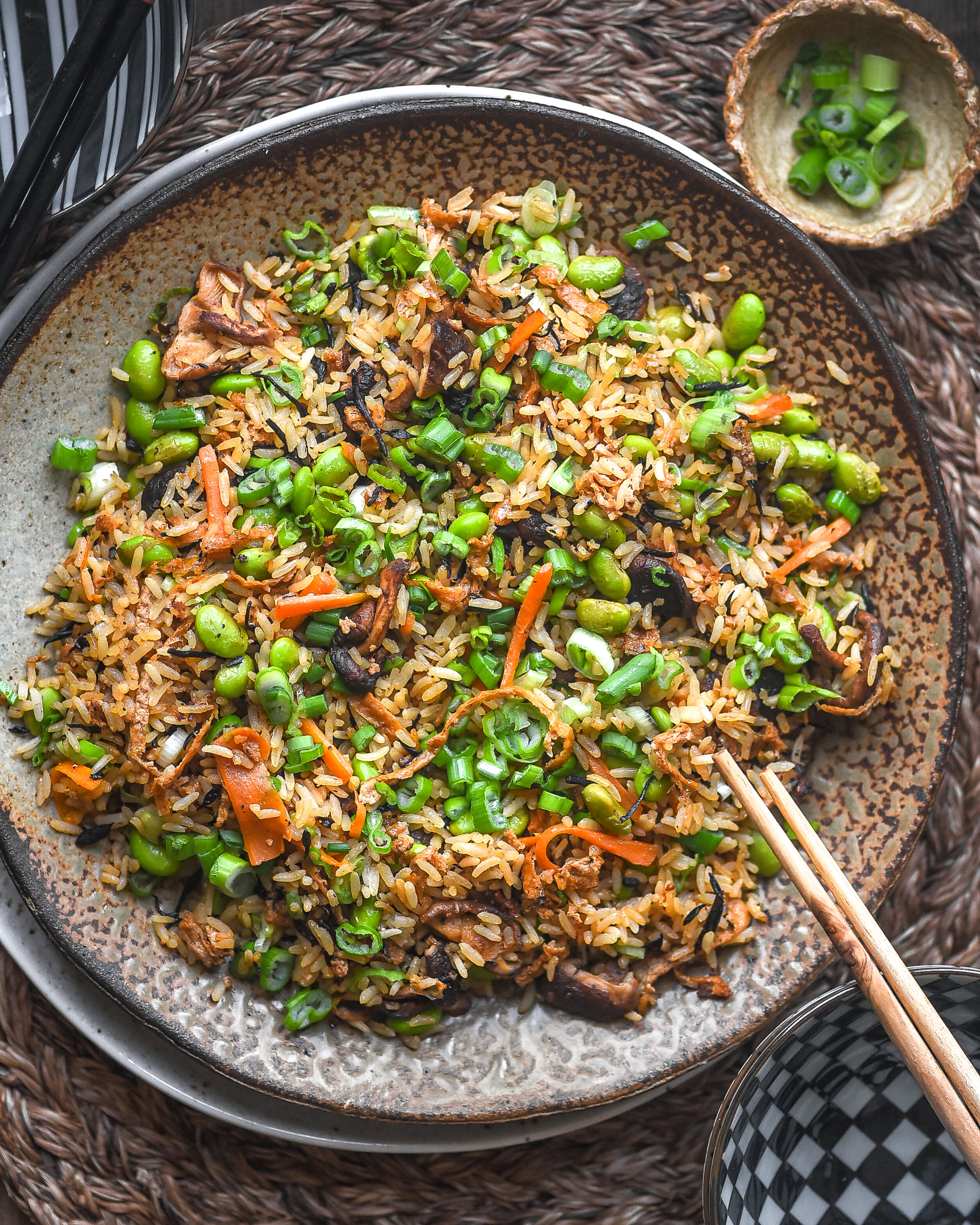 Japanese Hijiki Fried Rice | Nourish Deliciously