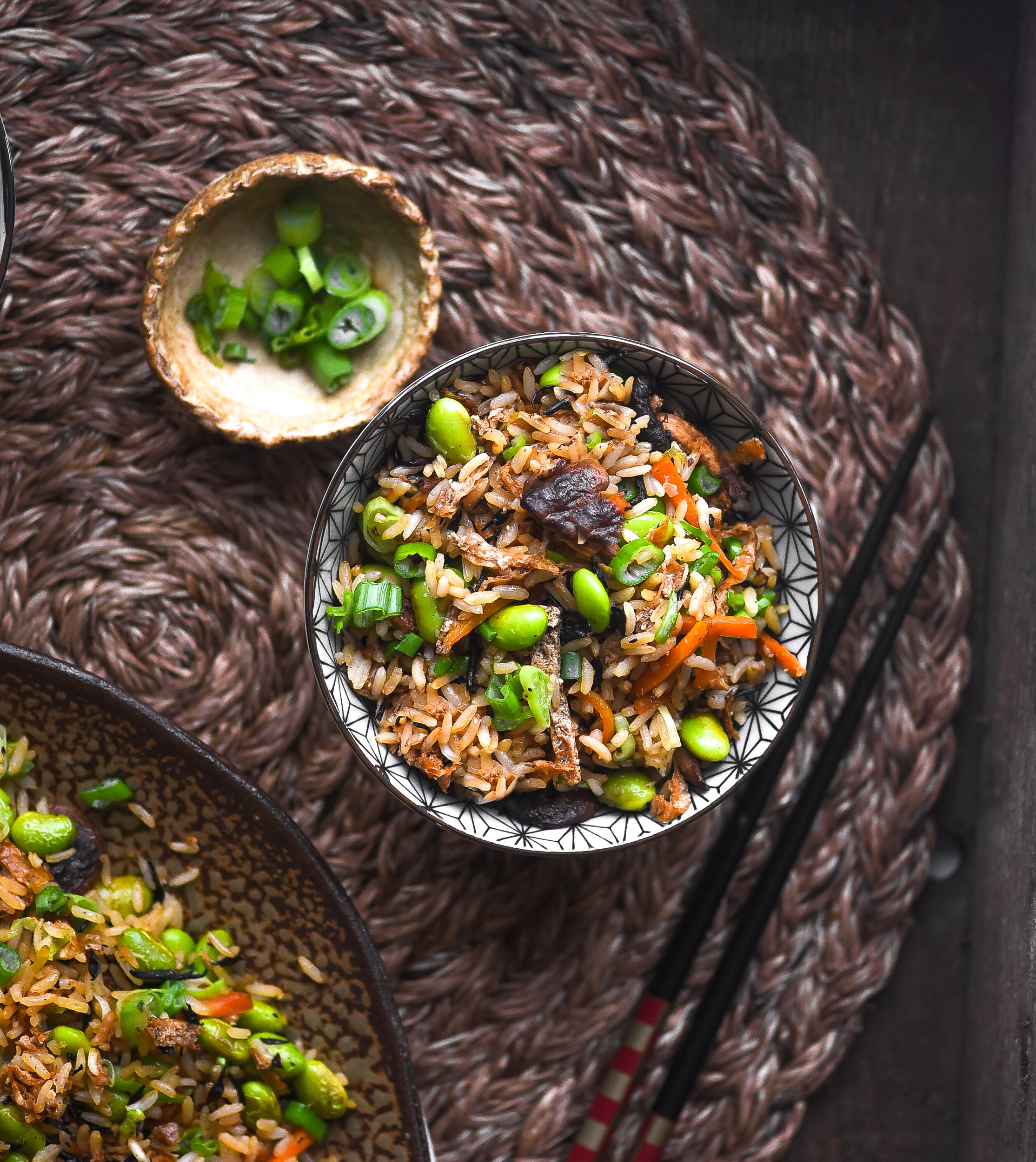 Japanese Hijiki Fried Rice | Nourish Deliciously