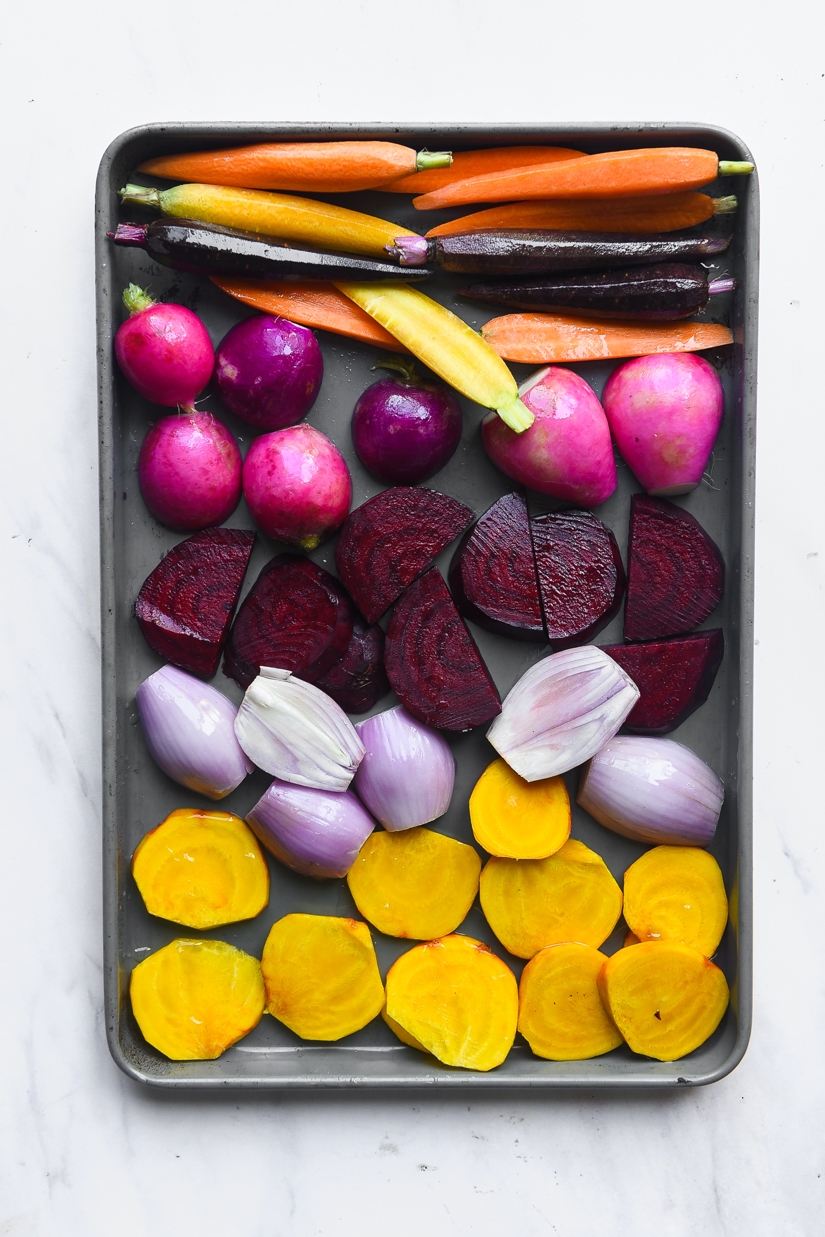 Roasted Spring Roots & Greens With Creamy Tahini Sauce | Nourish ...