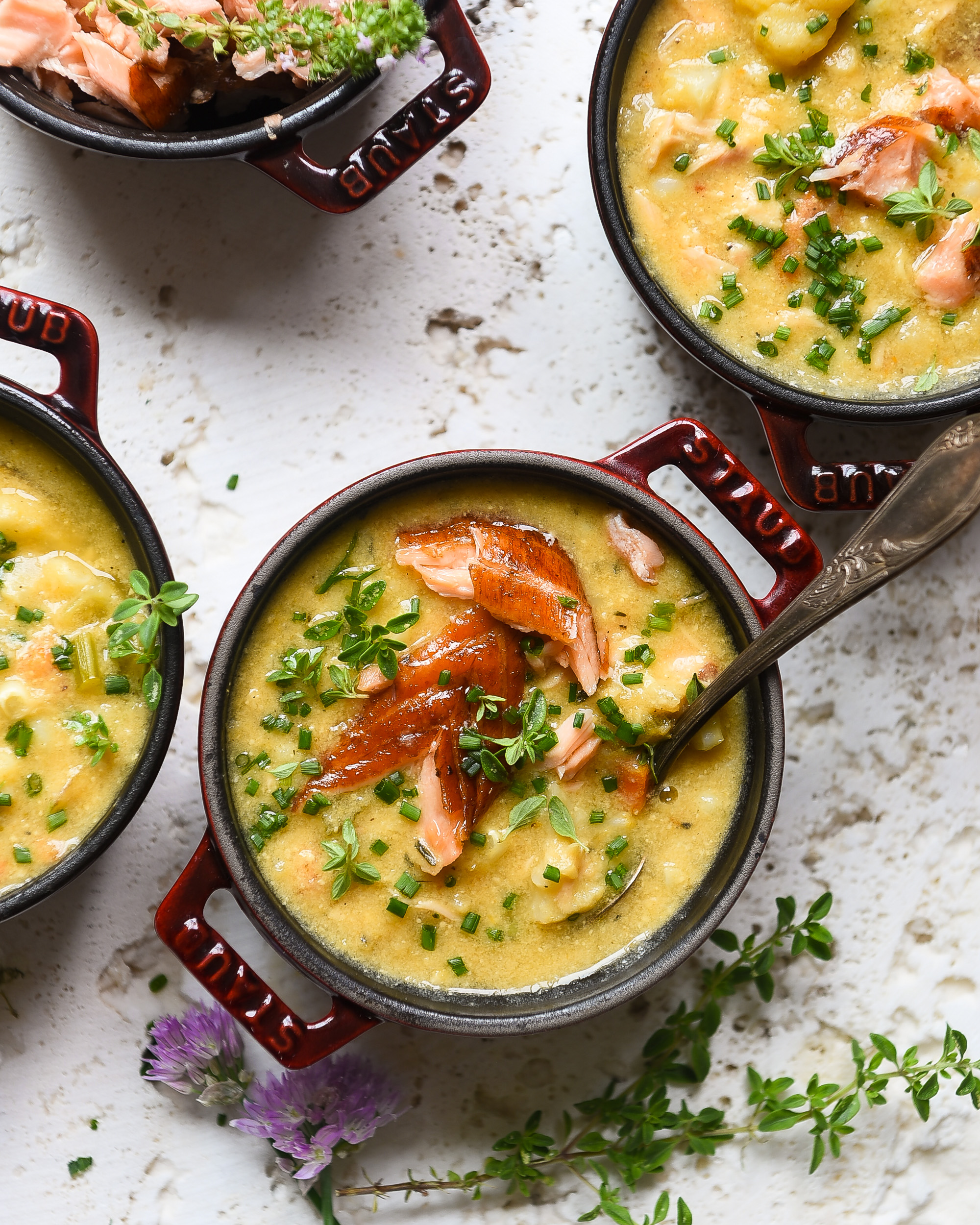 Veg Loaded Smoked Salmon Chowder | Nourish Deliciously