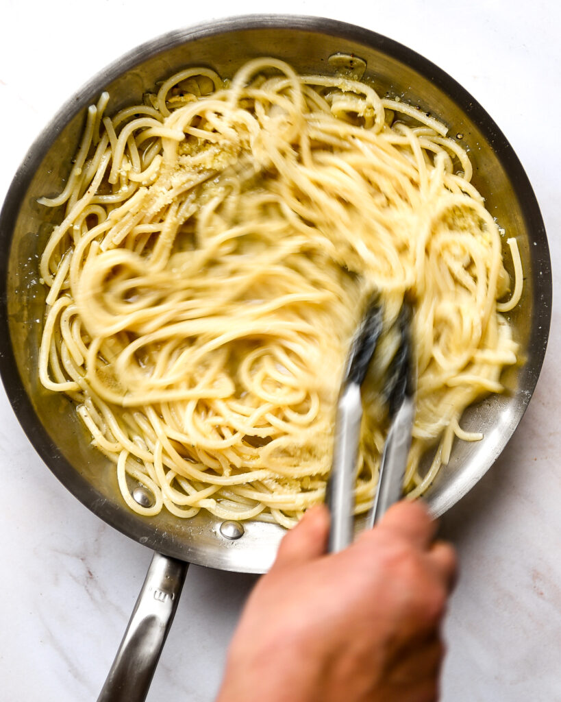 Cacio e Pepe with Arugula and Lemon | Nourish Deliciously