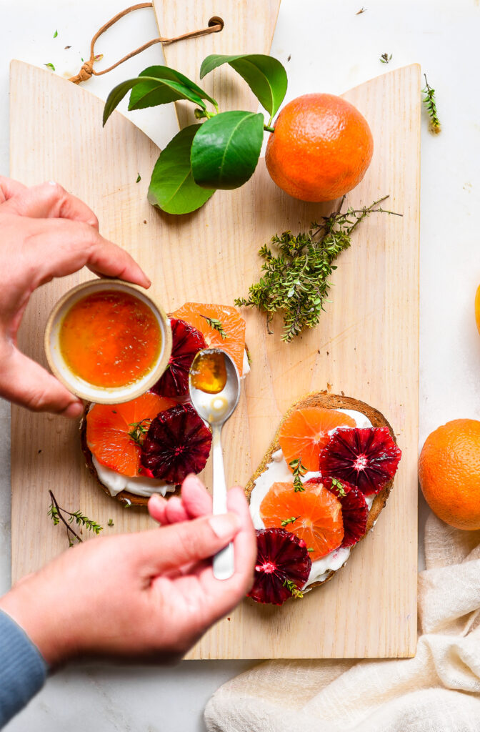 Citrus +Whipped Ricotta Toast | Nourish Deliciously