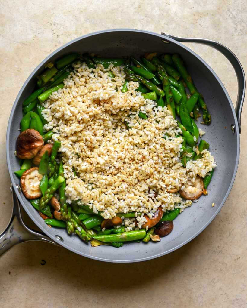 Sesame Ginger Fried Rice with Spring Veggies | Nourish Deliciously