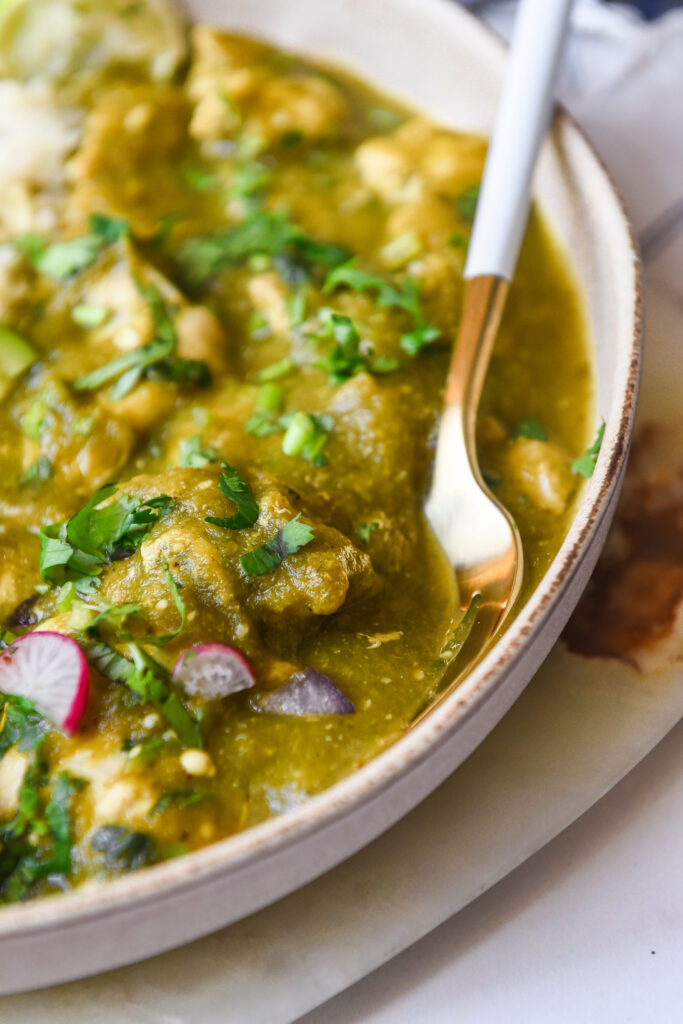 Chicken Chile Verde | Nourish Deliciously