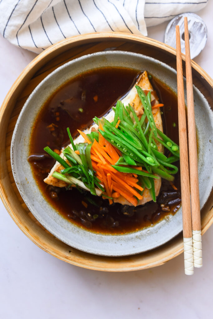 Asian Style Steamed Fish | Nourish Deliciously