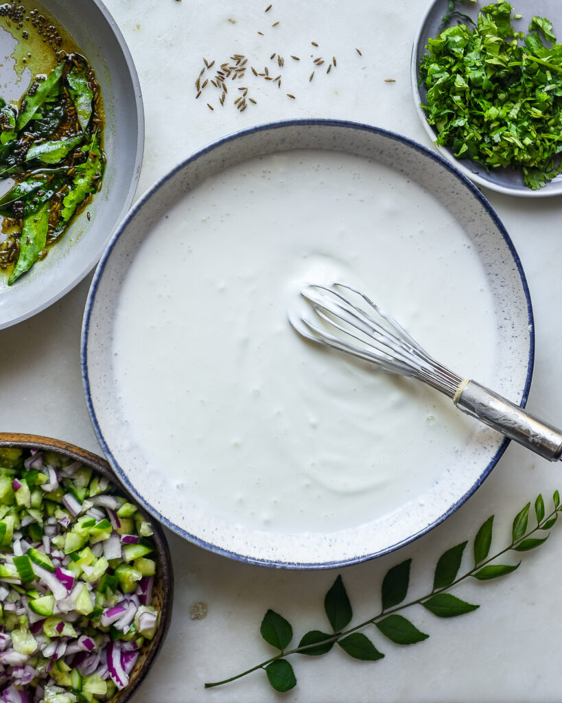 Tadka Raita (Vegetable Raita with Tempering) | Nourish Deliciously