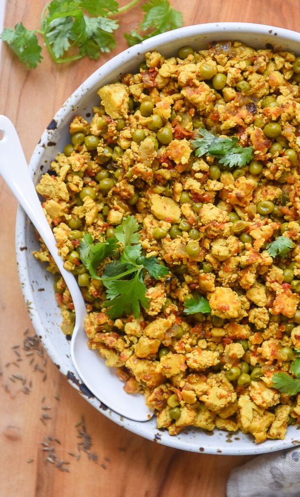 Paneer Bhurji (Scrambled Paneer with Peas) | Nourish Deliciously
