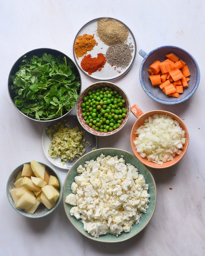 Mixed Vegetables with Fresh Fenugreek (Sabzi Methi) | Nourish Deliciously